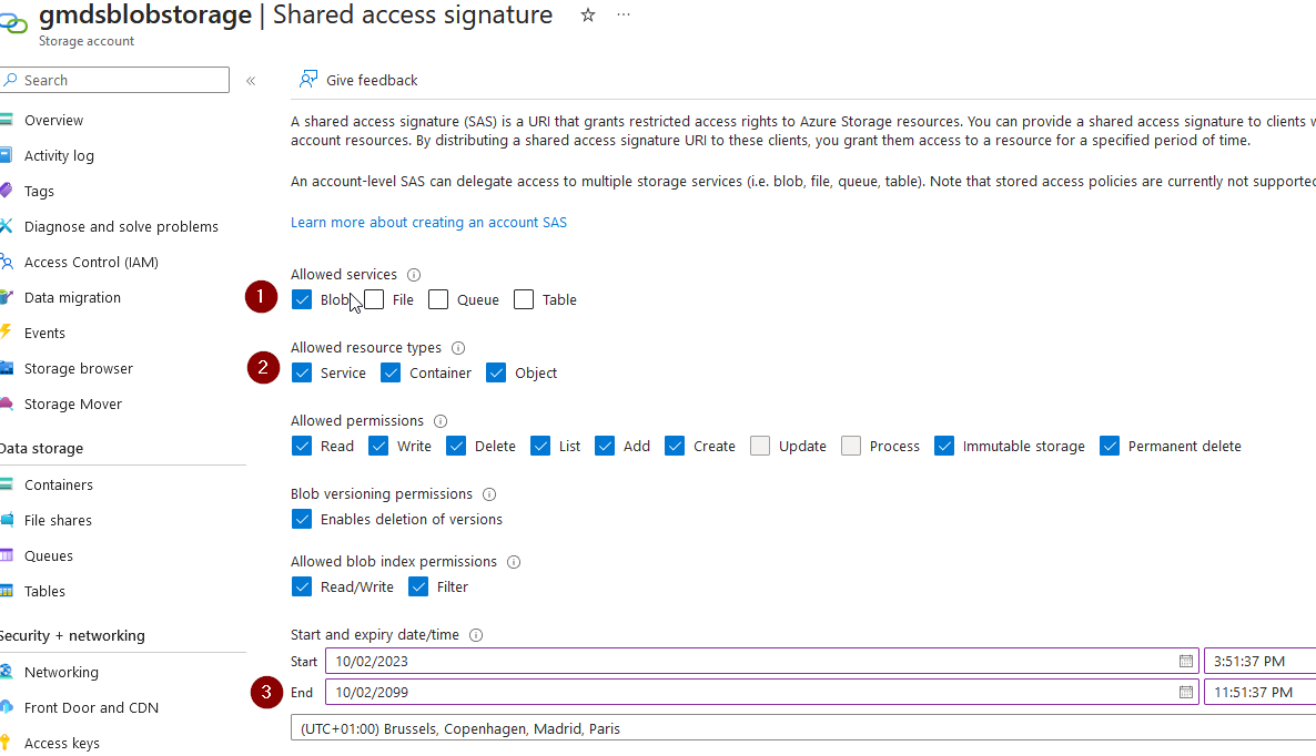 How to create Blob Storage for Global Master Data Sync – Abakion